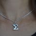 Sigma Symbol Pendant, Maths Jewellery, Sigma Necklace, Greek Alphabet ...