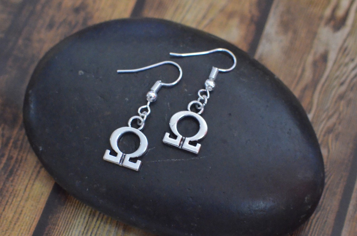 Omega Symbol Jewellery Maths Symbol Necklace and Earring - Etsy