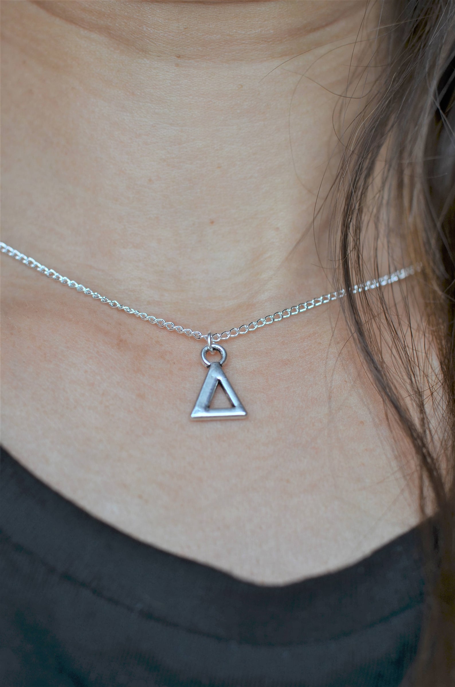 Delta Symbol Pendant Maths Jewellery Delta Necklace Greek | Etsy