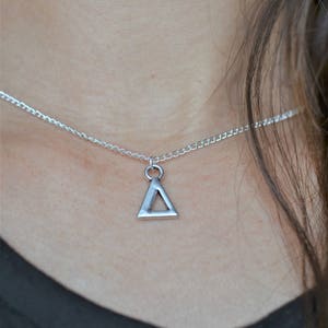 Delta Symbol Pendant, Maths Jewellery, Delta Necklace, Greek Alphabet ...