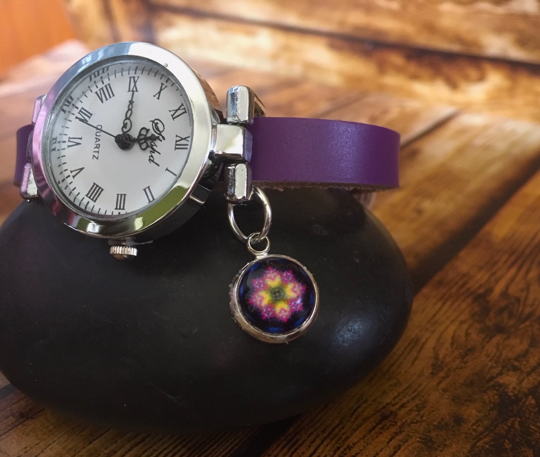 Purple Leather Watch Womens Watch Ladies Watch Minimalist - Etsy UK