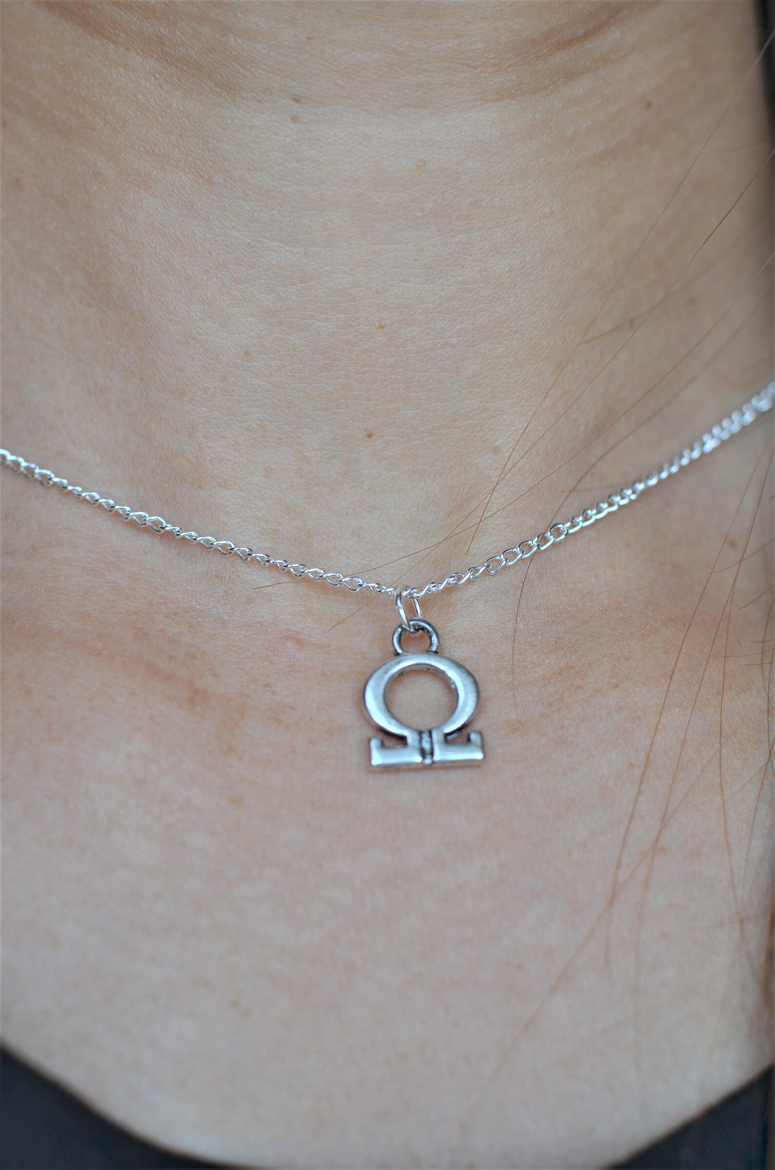 Omega Necklace Omega Symbol Greek Alphabet Minimalist - Etsy UK