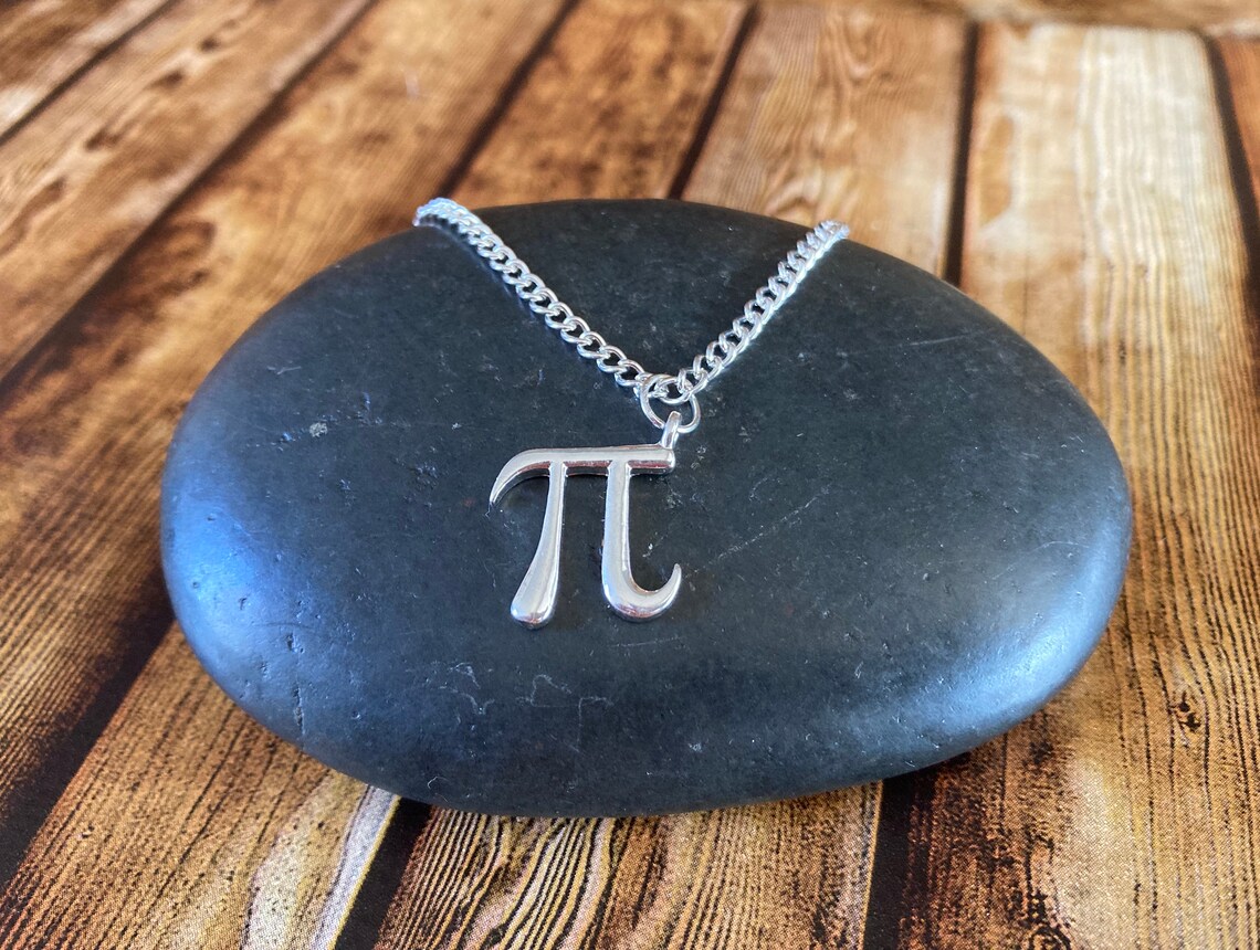 Silver Pi Necklace Pi Symbol Math Jewellery Geek Jewellery | Etsy UK