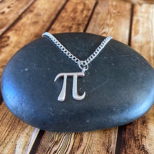 Silver Pi Necklace, Pi Symbol, Math Jewellery, Geek Jewellery, Math ...