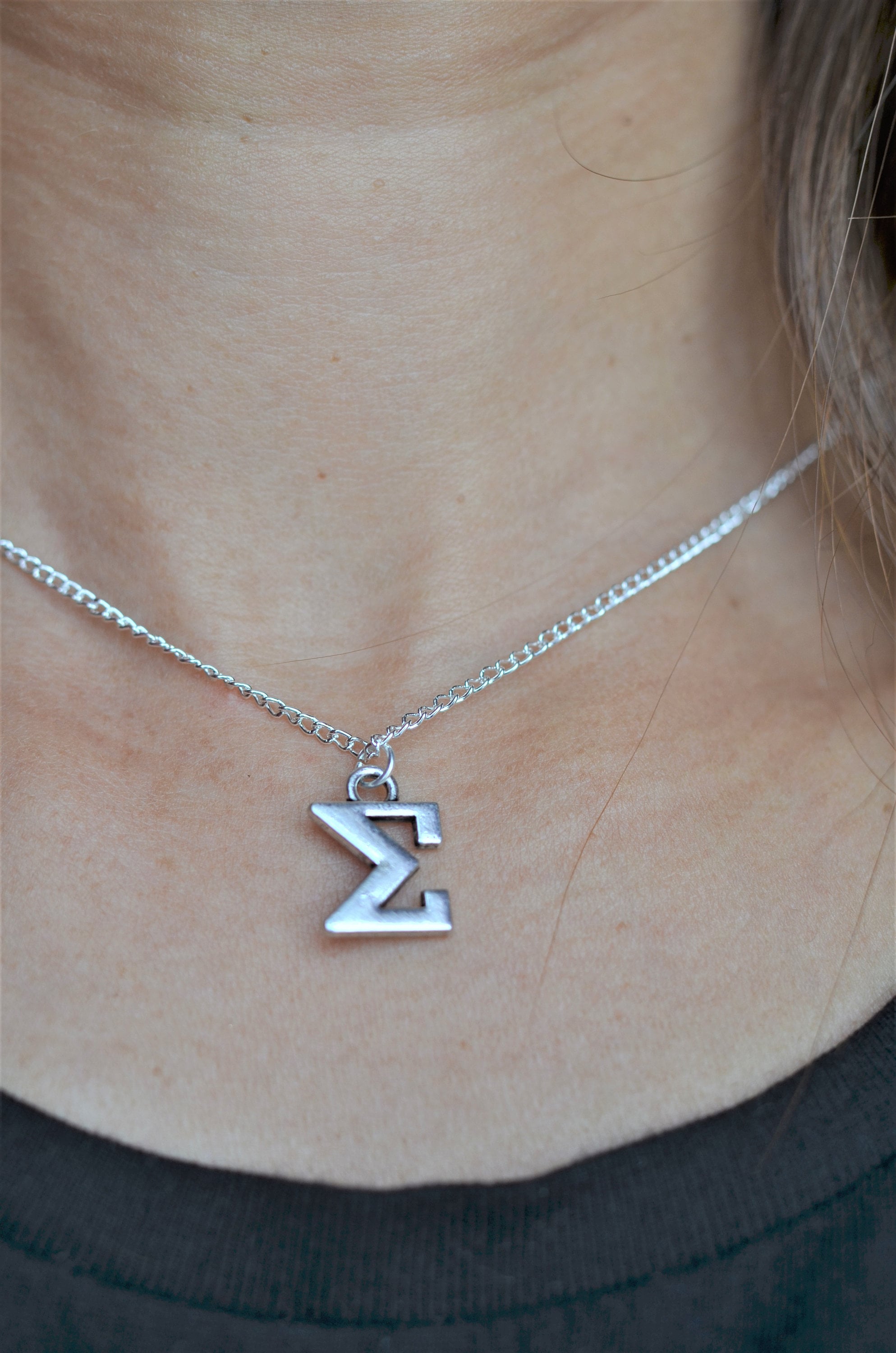 Sigma Symbol Jewellery Maths Symbol Necklace and Earring | Etsy