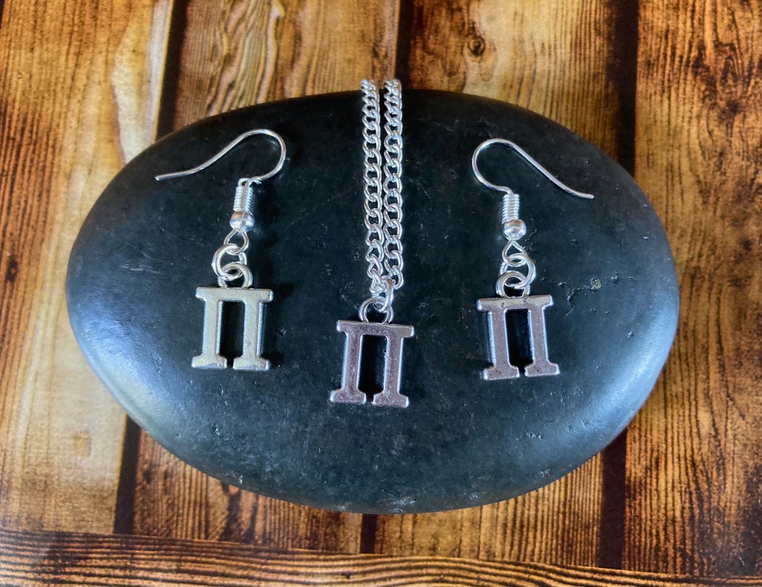 Greek Pi Symbol Jewellery, Maths Symbol Necklace and Earring, Maths ...