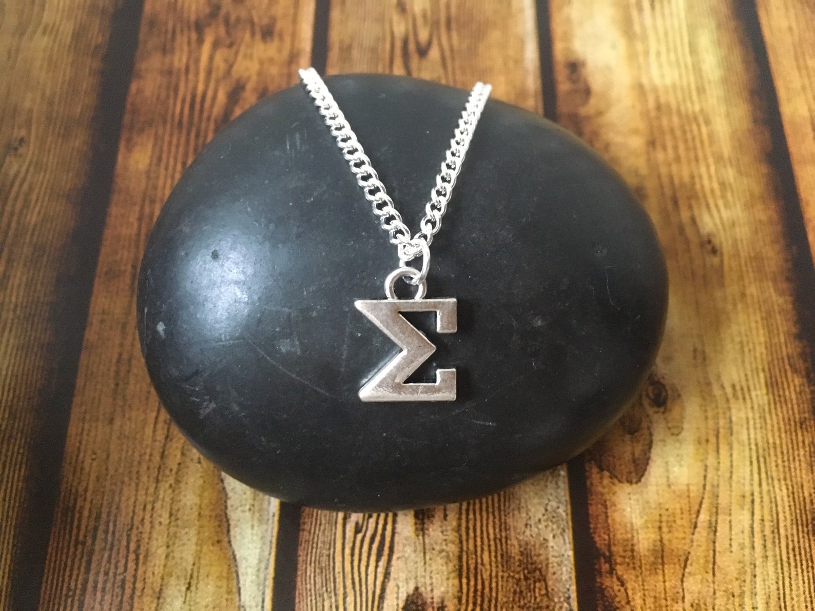 Sigma Symbol Pendant Maths Jewellery Sigma Necklace Greek | Etsy