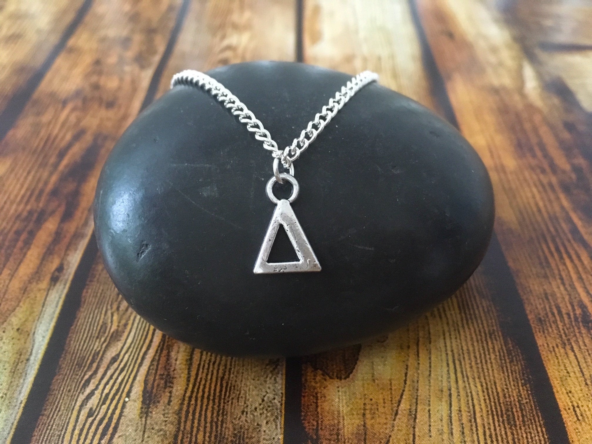 Delta Symbol Pendant, Maths Jewellery, Delta Necklace, Greek Alphabet ...
