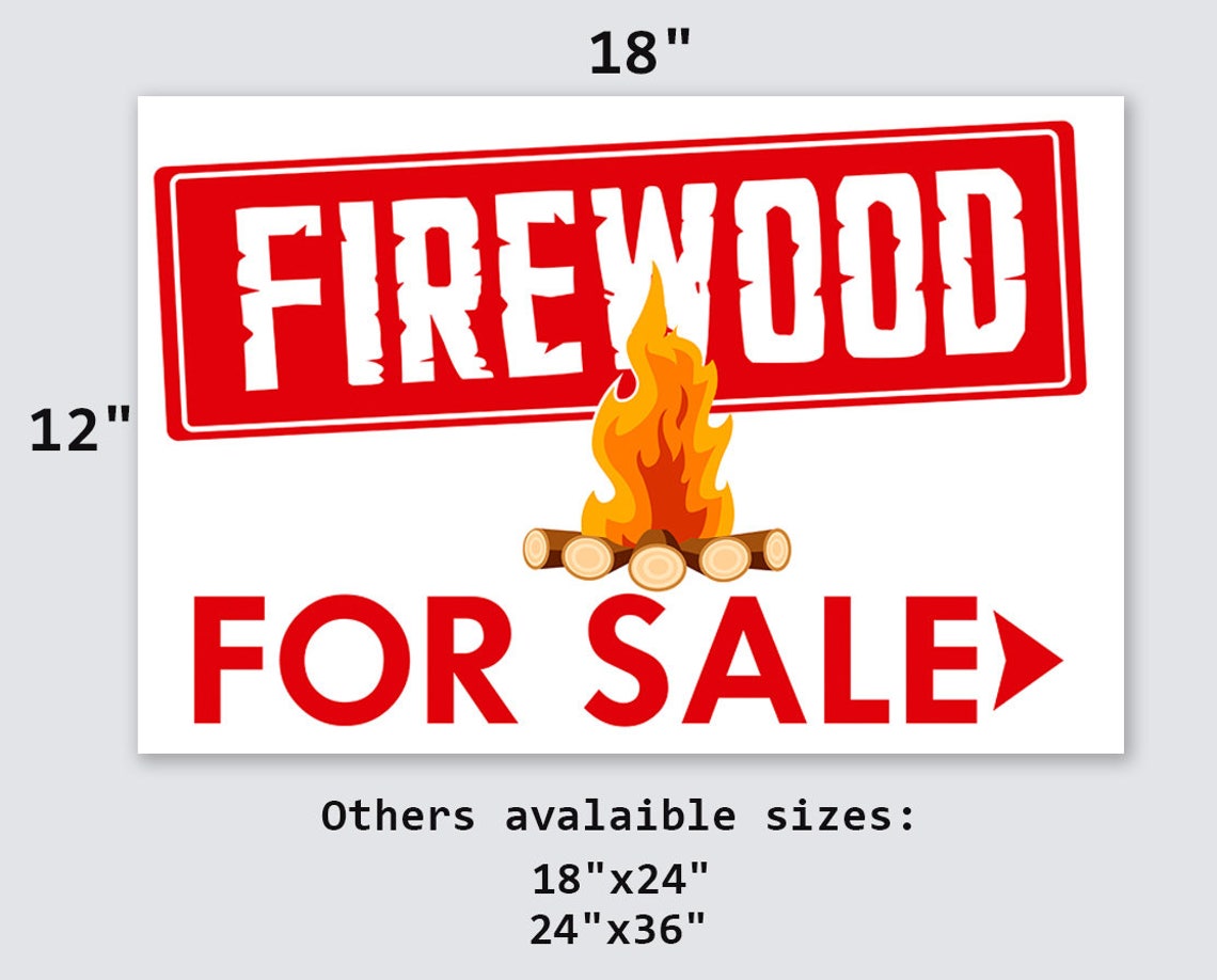 Firewood for Sale Sign Firewood Sign Camping Wood Camp - Etsy