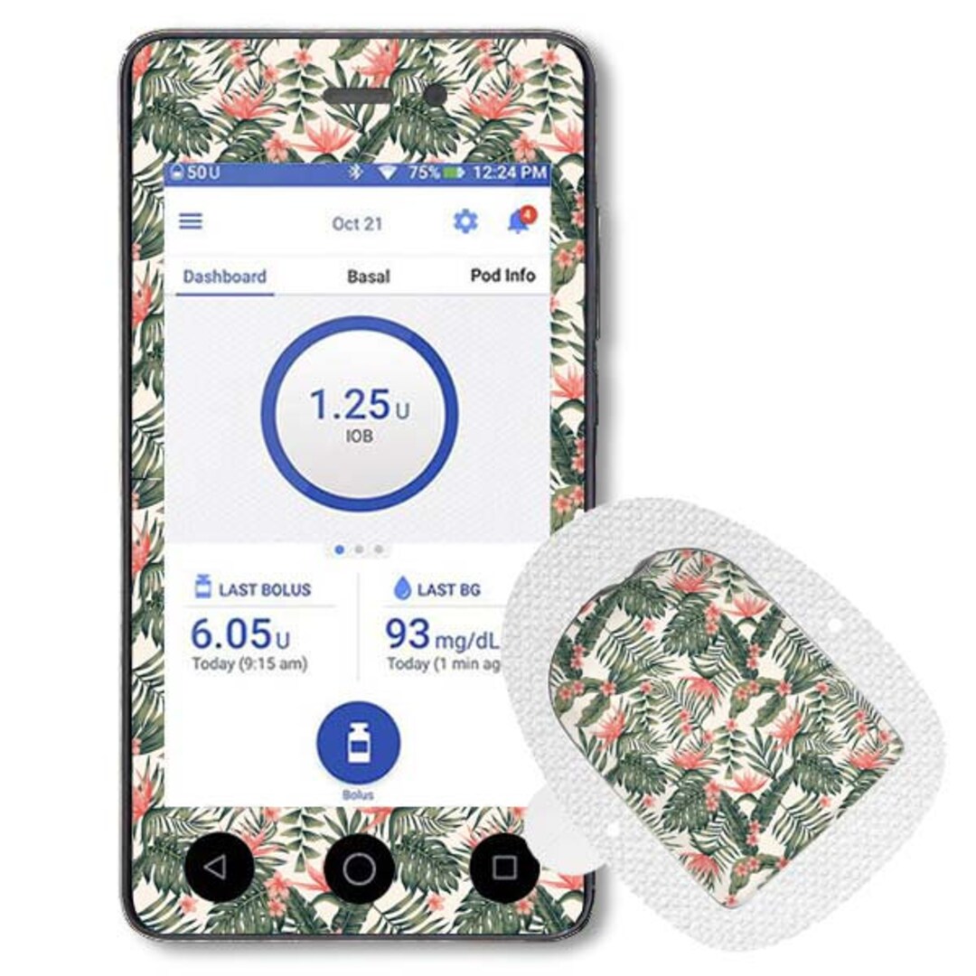 Omnipod Dash Sticker Tropical - Etsy