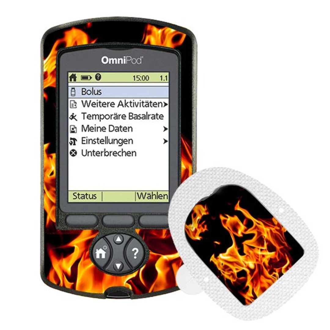 Omnipod Pdm Sticker Flames - Etsy