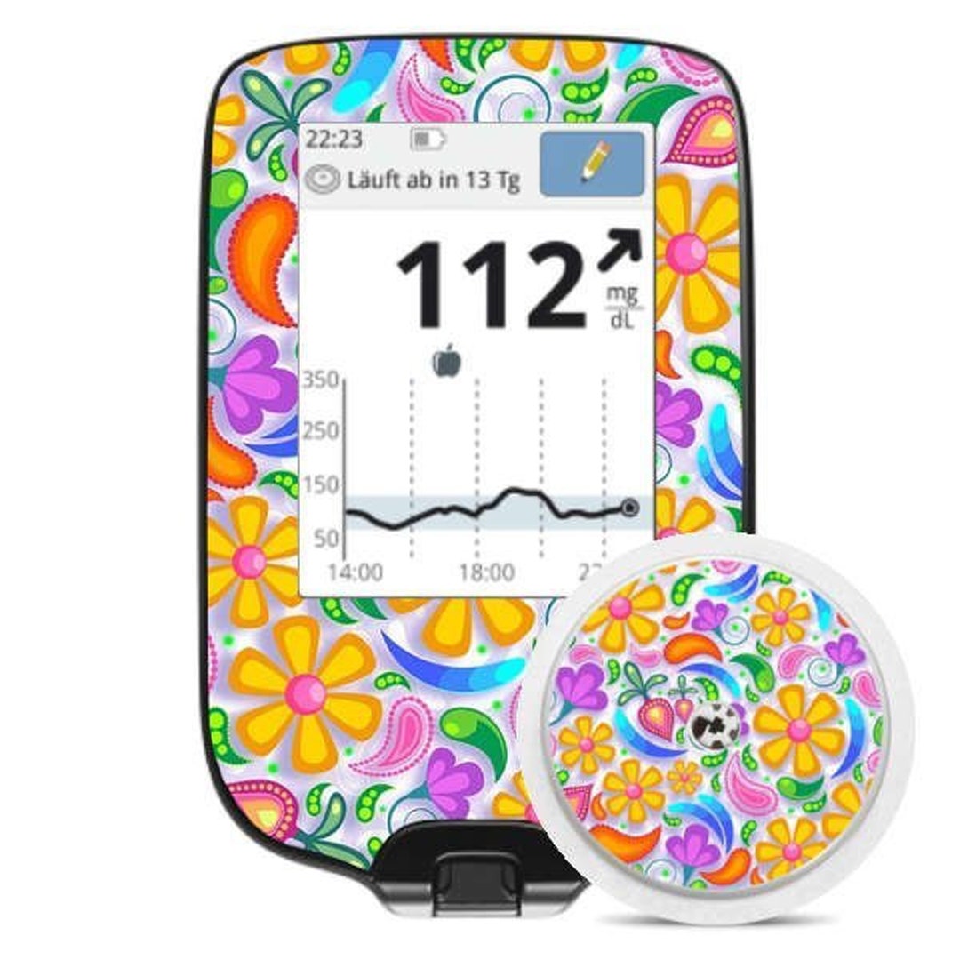 Freestyle Libre Sticker measuring Device Sea of Flowers Slidesticker ...