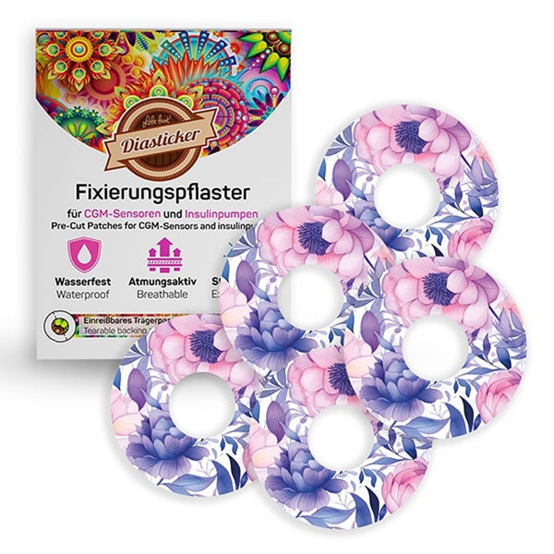 Freestyle Libre 3 Plasters Purple Flowers - Etsy
