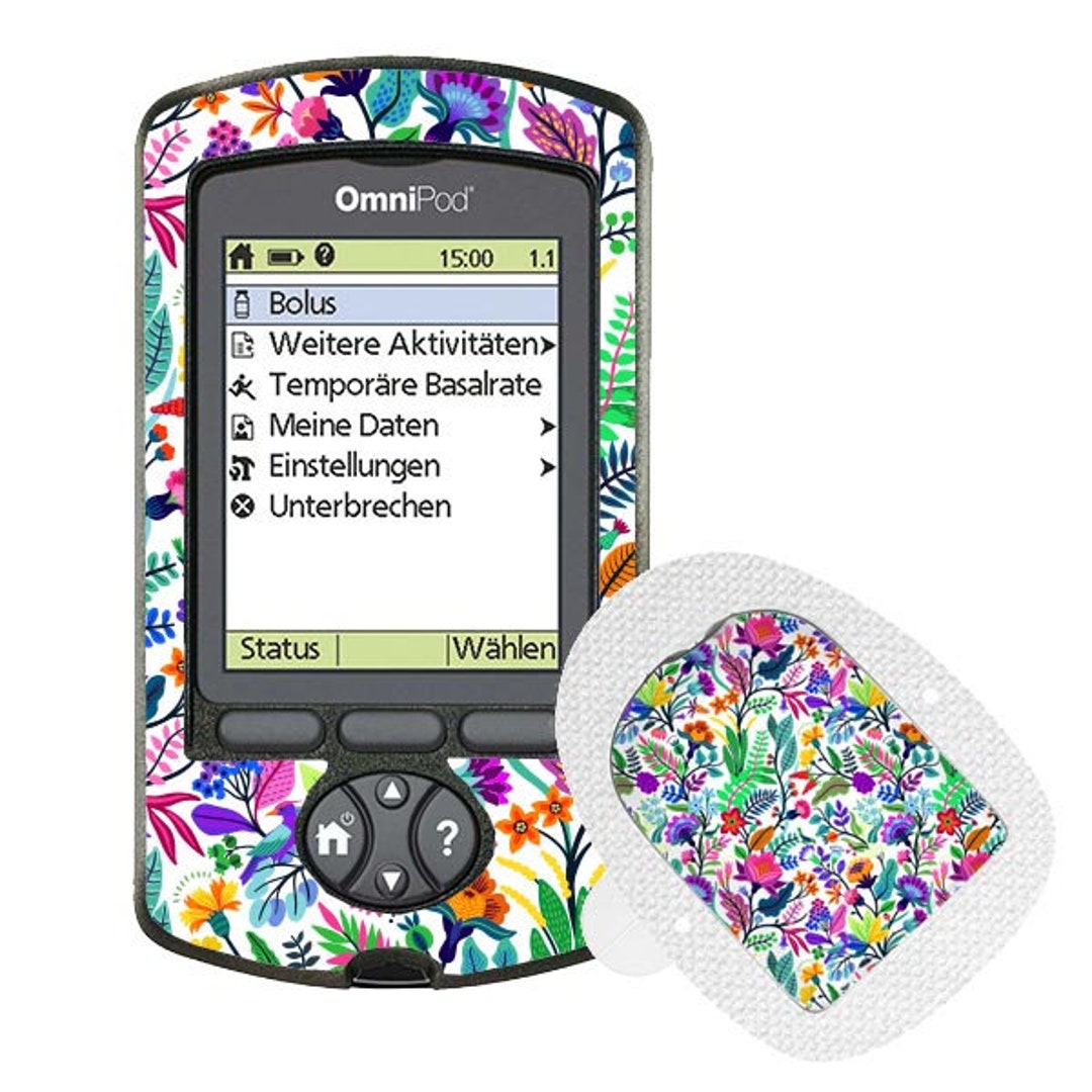 Omnipod Pdm Sticker Happy Flowers - Etsy