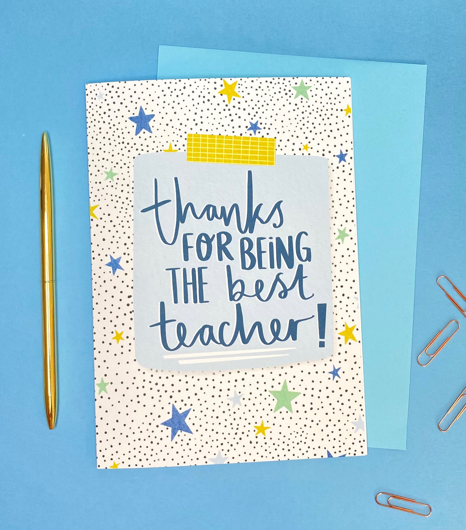 Thank You Teacher Card, Best Teacher Ever, Teacher Appreciation Gift - Etsy