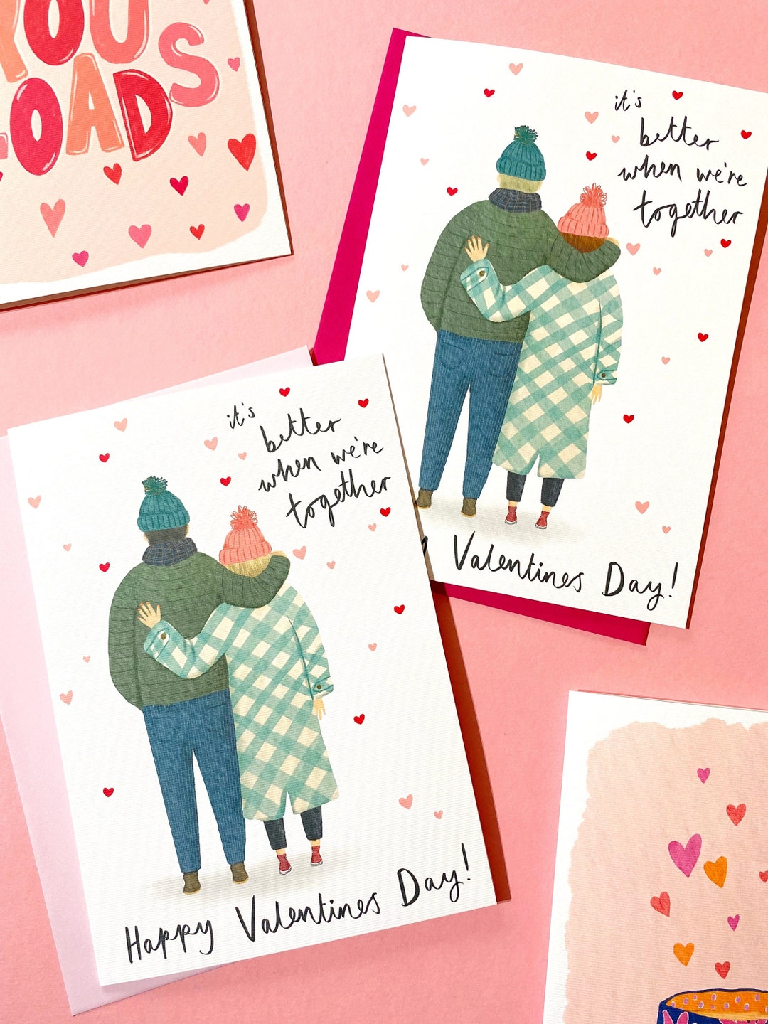 Personalised Couple Valentines Day Card Valentines Card For Her
