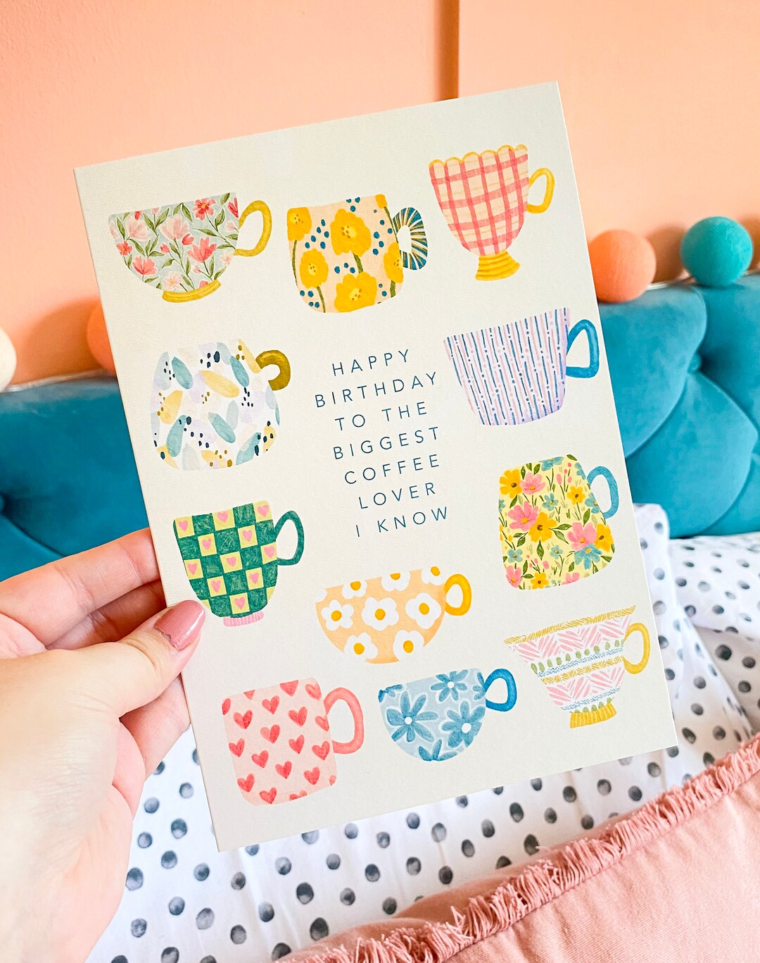 Coffee Lover A5 Birthday Card, Happy Birthday Card, Coffee Lover Gift ...