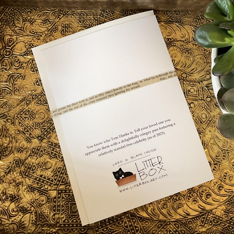 Funny Thank You Greeting Card Tom Hanks T.hanks for Everything ...