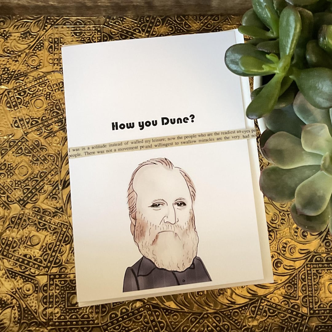 Funny Nerdy Friendship Birthday Greeting Card | Literature Dune Frank Herbert | How You Dune ...