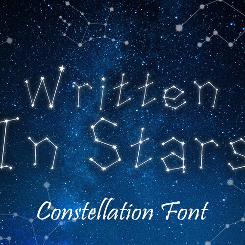 Written in Stars Constellation Font Zodiac Font Horoscope - Etsy
