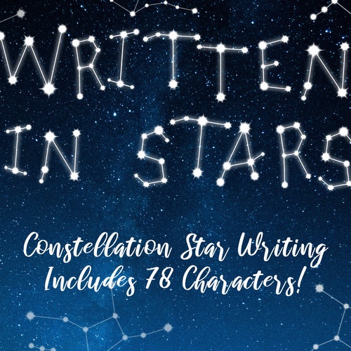 Written in Stars Constellation Font Zodiac Font Horoscope | Etsy