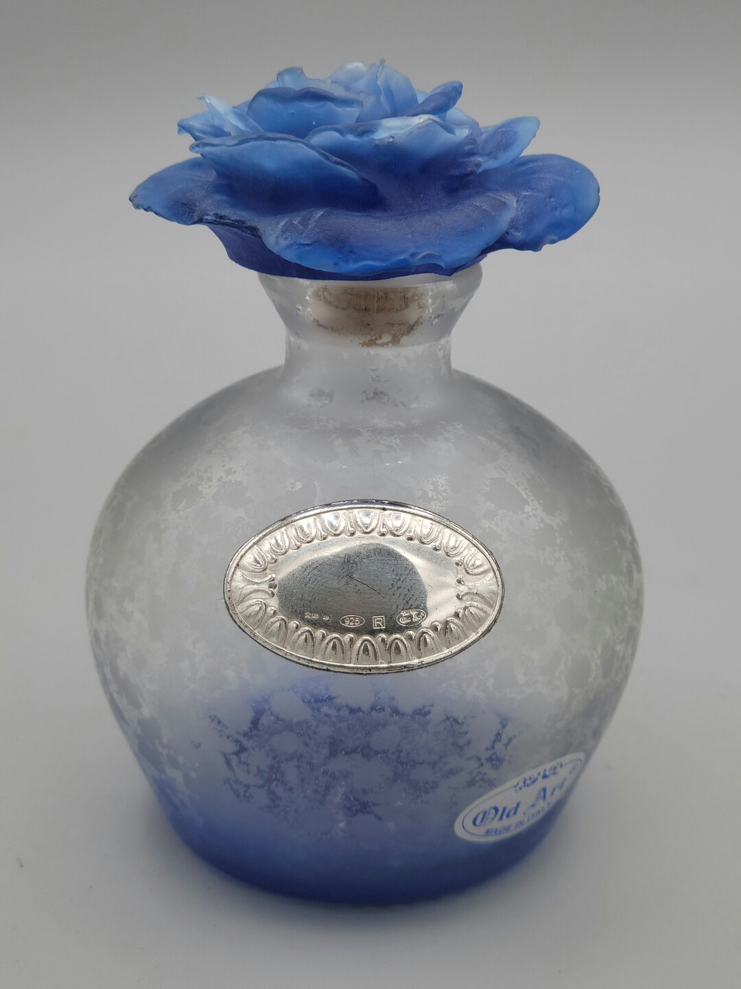 Italian Old Art Glass Bottle Gioielli Nicastro Sterling Silver - Etsy