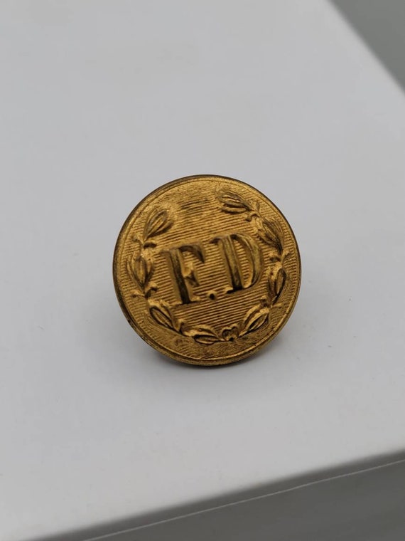 Vintage Gold Plated Fire Department Uniform Button - Etsy
