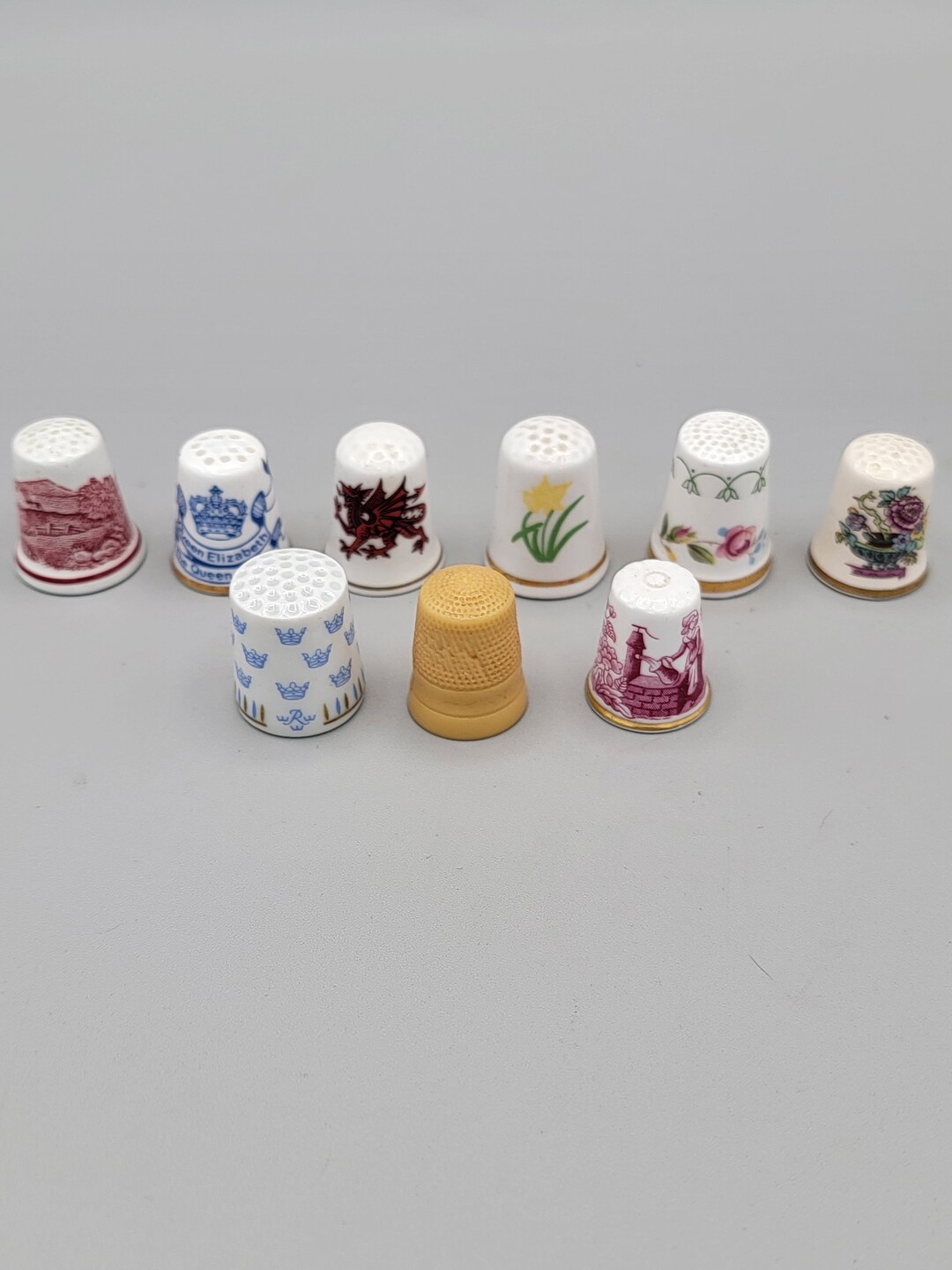 Vintage Collectible Decorative Thimbles - Etsy