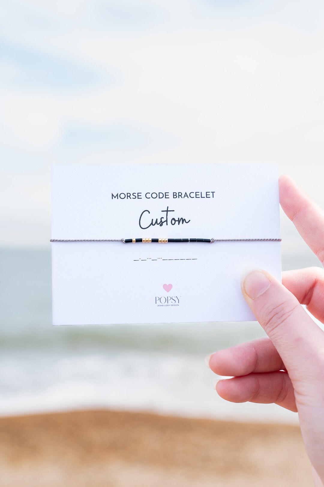 Custom Morse Code Tiny Bead Bracelet | Gifts for Man | Custom Name Bracelet | Friendship and ...