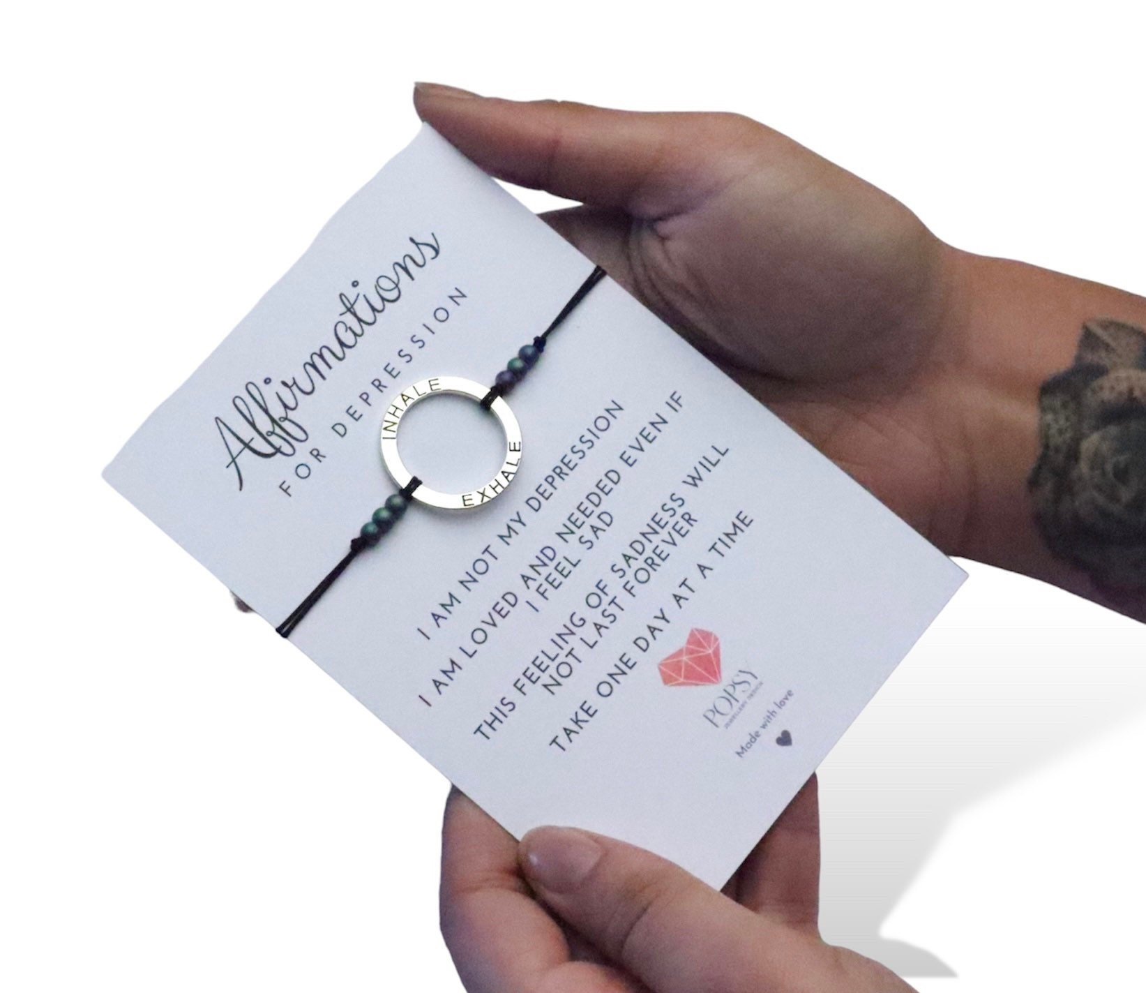 Depression Affirmation Positive Affirmation Bracelet Mental - Etsy UK