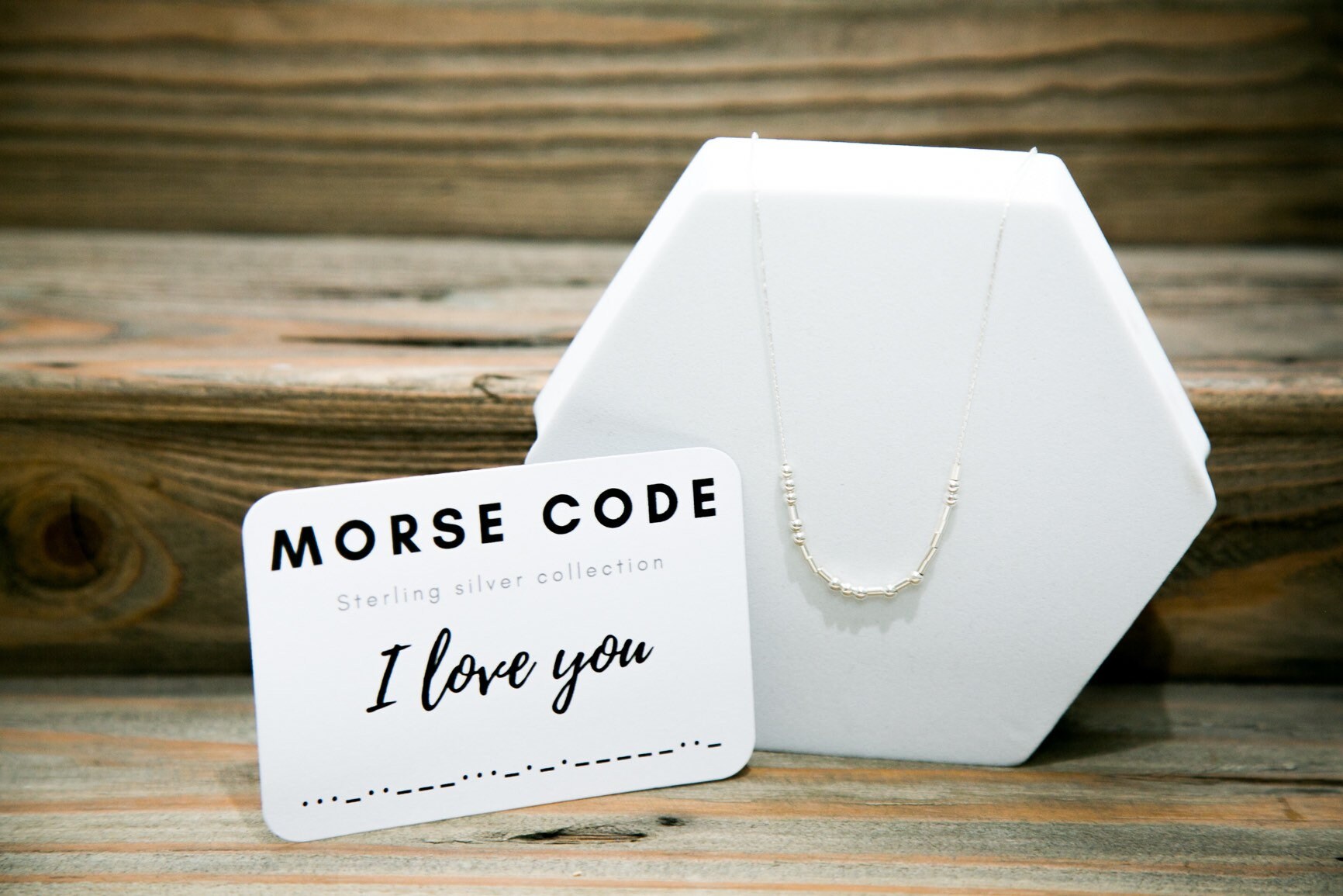 I Love You Morse Code Sterling Silver Necklace Hidden - Etsy UK