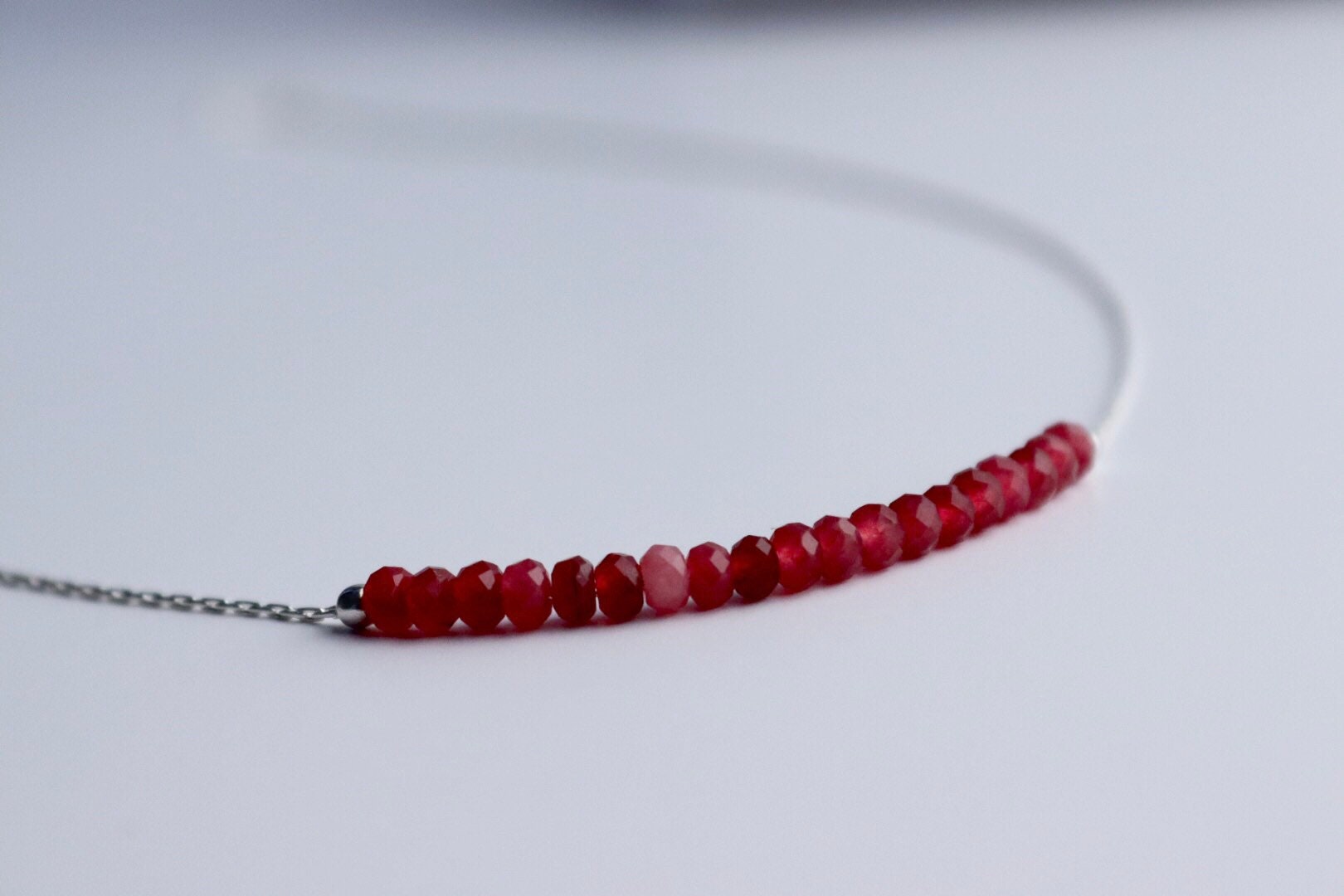 Raw Ruby gemstone necklace gemstone jewellery gift for her | Etsy