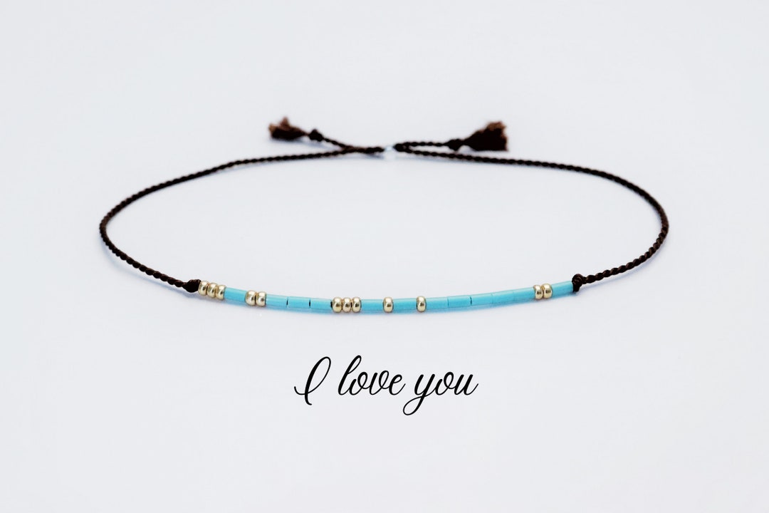 I Love You Morse Code Bracelet Morse Code Secret Hidden Message I Love ...