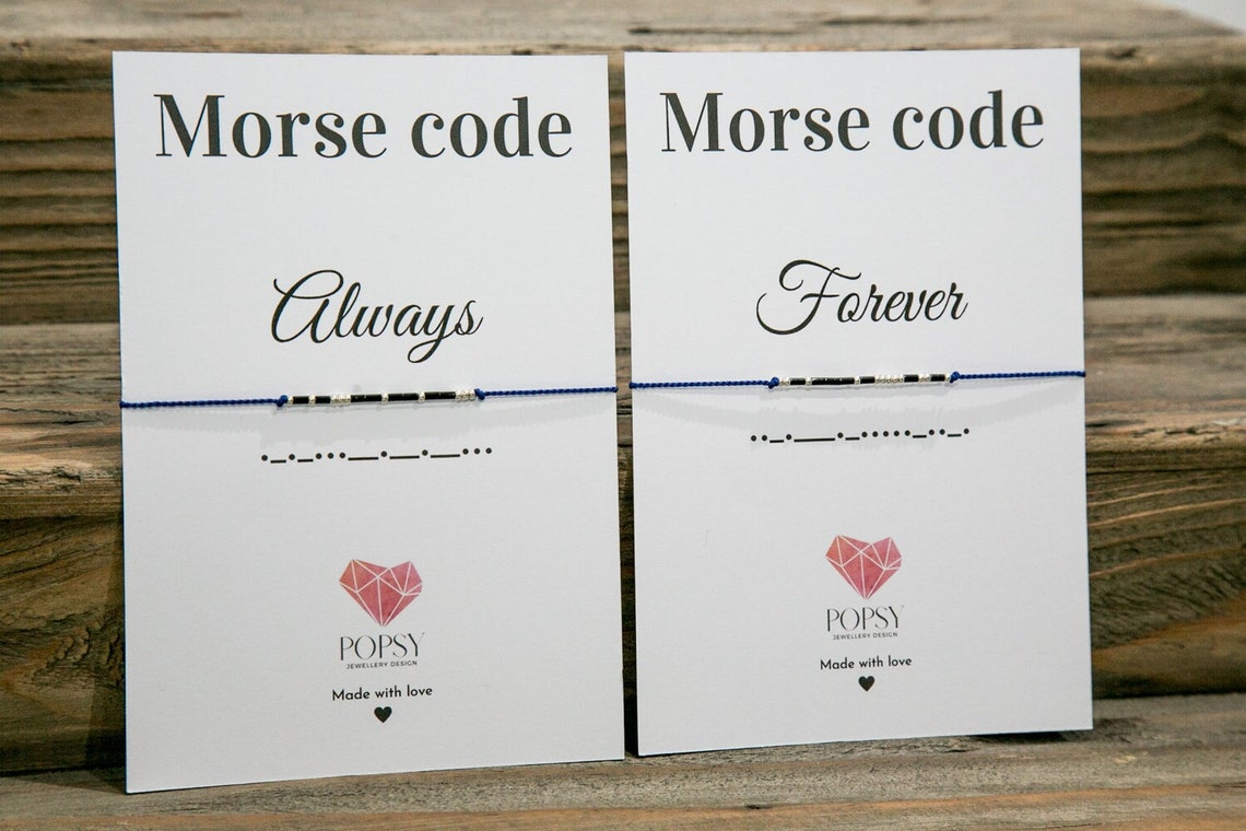 Forever and Always Morse Code Bracelets Couples Matching - Etsy UK