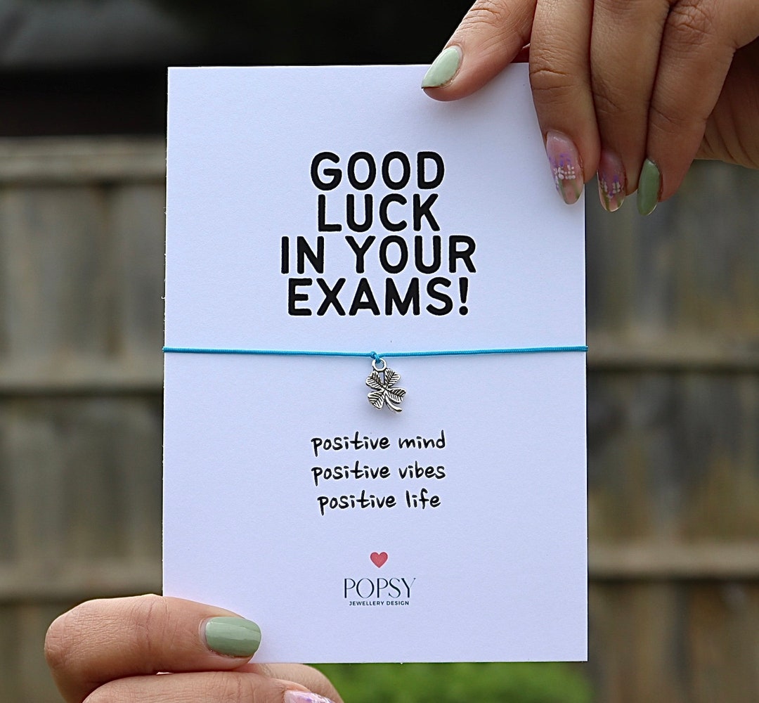 Good Luck Bracelet, Good Luck Exams Gift, Driving Test Gift, Wish ...