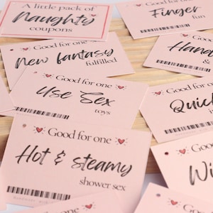 Explicit 18+, Pack of Naughty Coupons, Love Coupons, Love Vouchers for ...