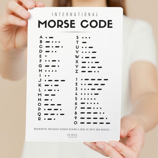 Morse Code Art - Etsy