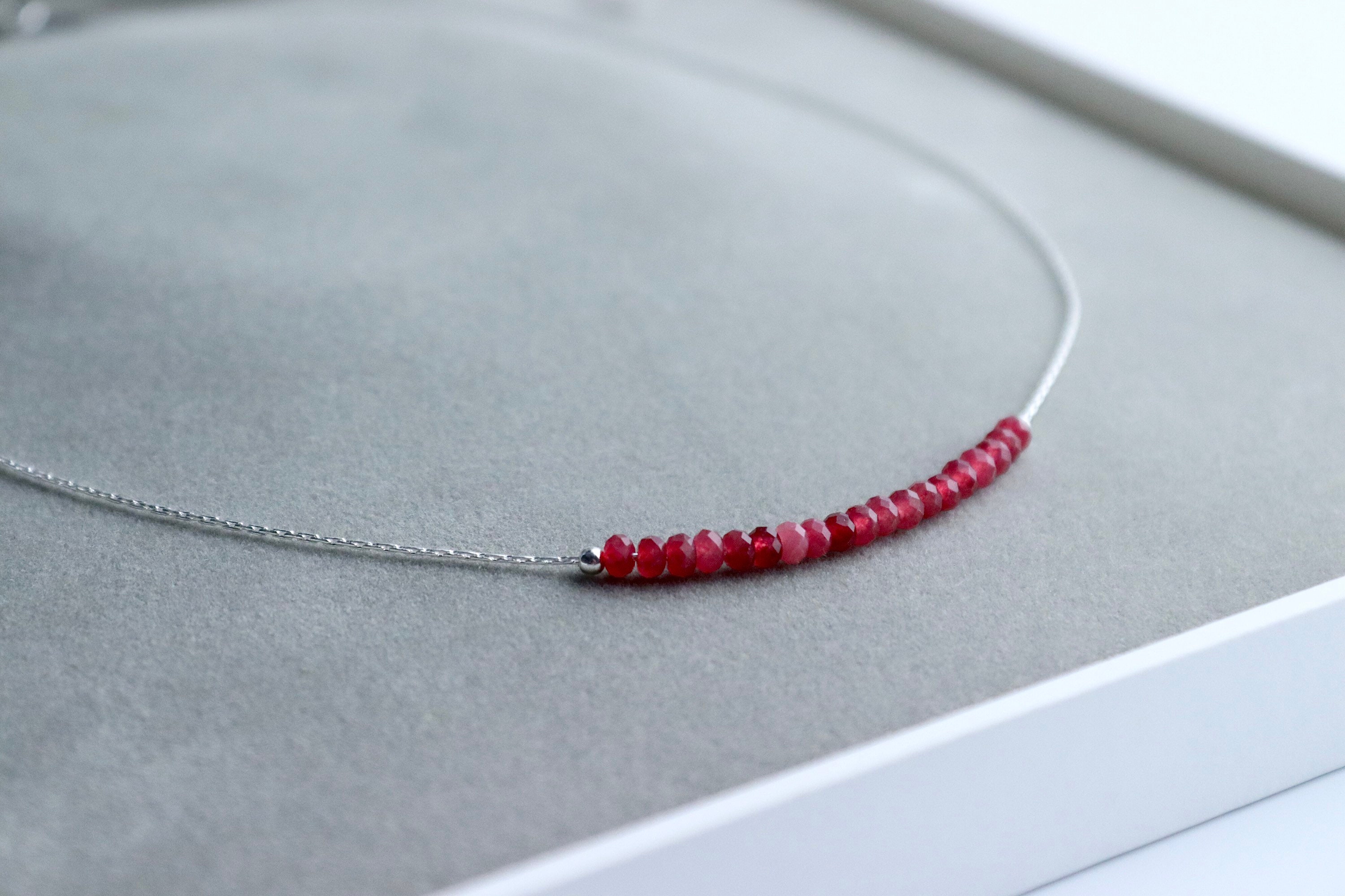 Raw Ruby gemstone necklace gemstone jewellery gift for her | Etsy