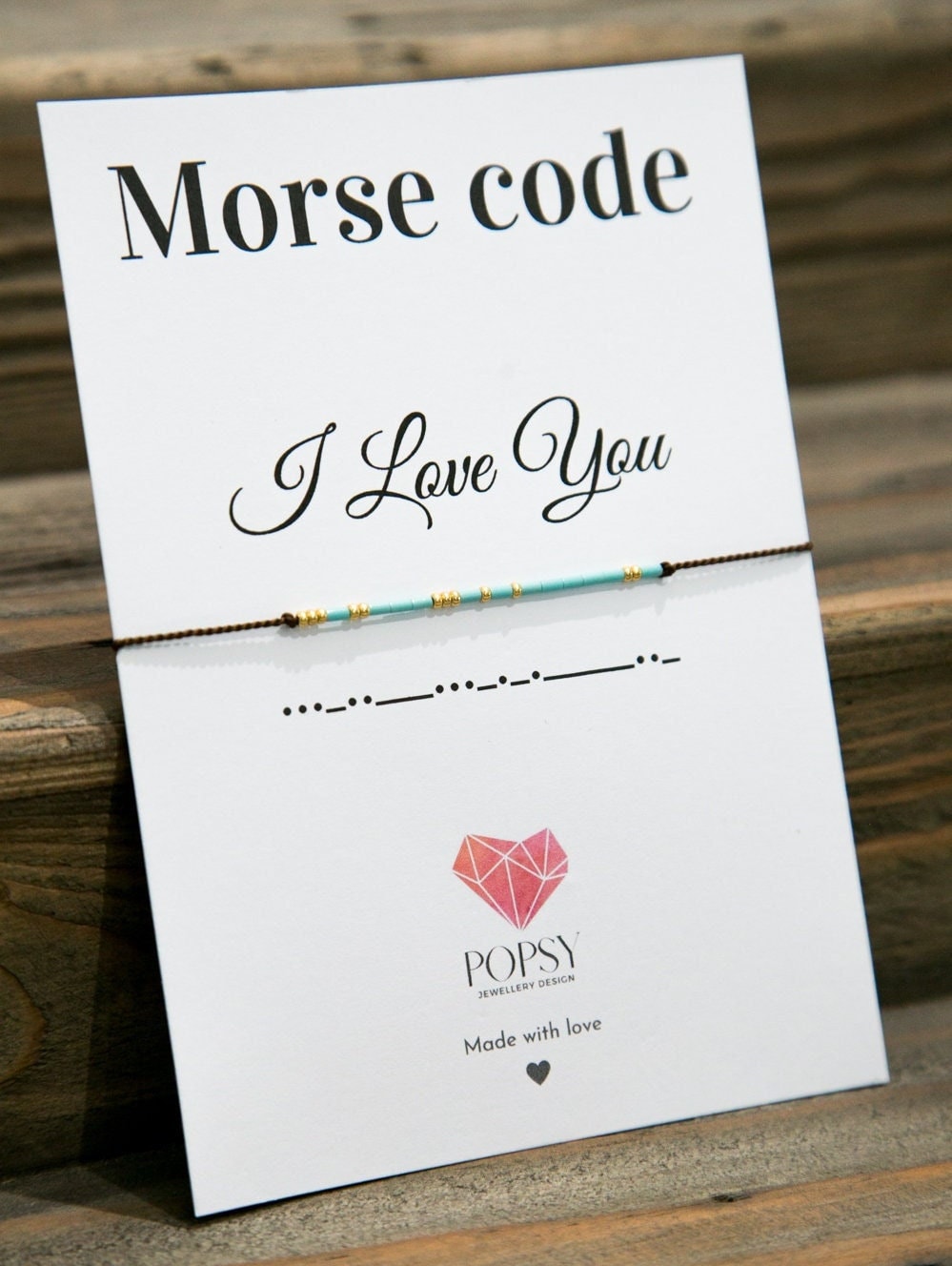I Love You Morse Code Bracelet Date Night Mothers Day - Etsy UK