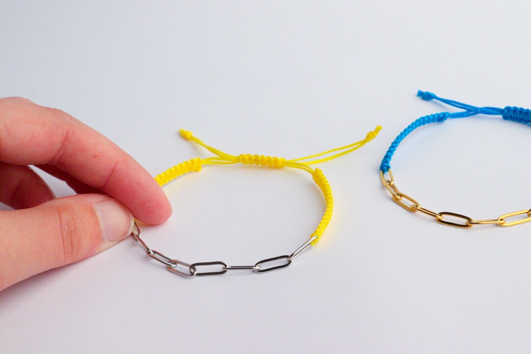 Paper Chain Macrame Bracelet, Paper Chain Bracelet, Friendship ...