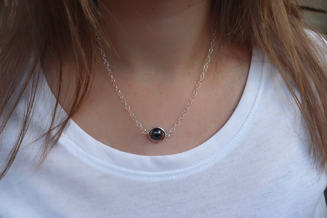 Sterling Silver Fidget Spinner Necklace: Anxiety Worry Jewelry - Etsy UK