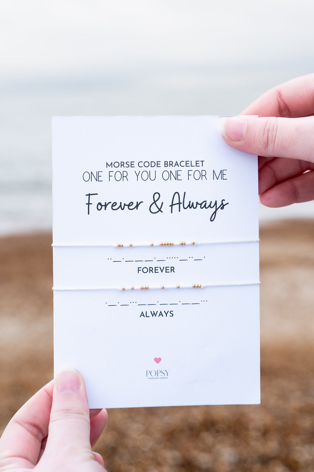 Forever and Always Morse Code Bracelets: Matching Couple Gift - Etsy UK