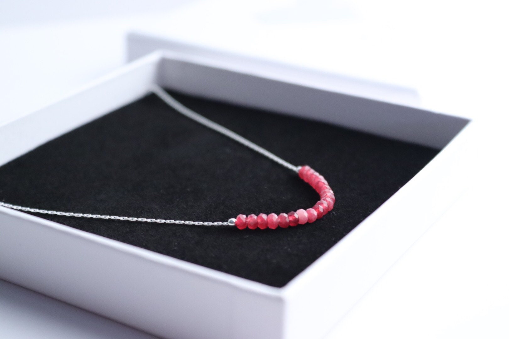 Raw Ruby gemstone necklace gemstone jewellery gift for her | Etsy