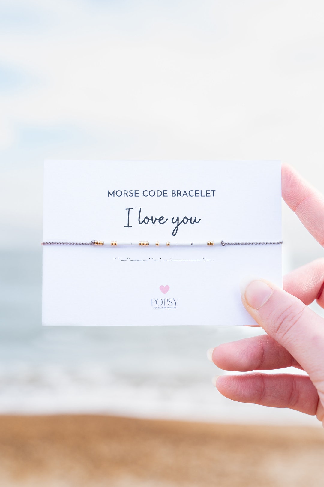 I Love You Morse Code Bracelet | Morse Code Secret Hidden Message | I ...