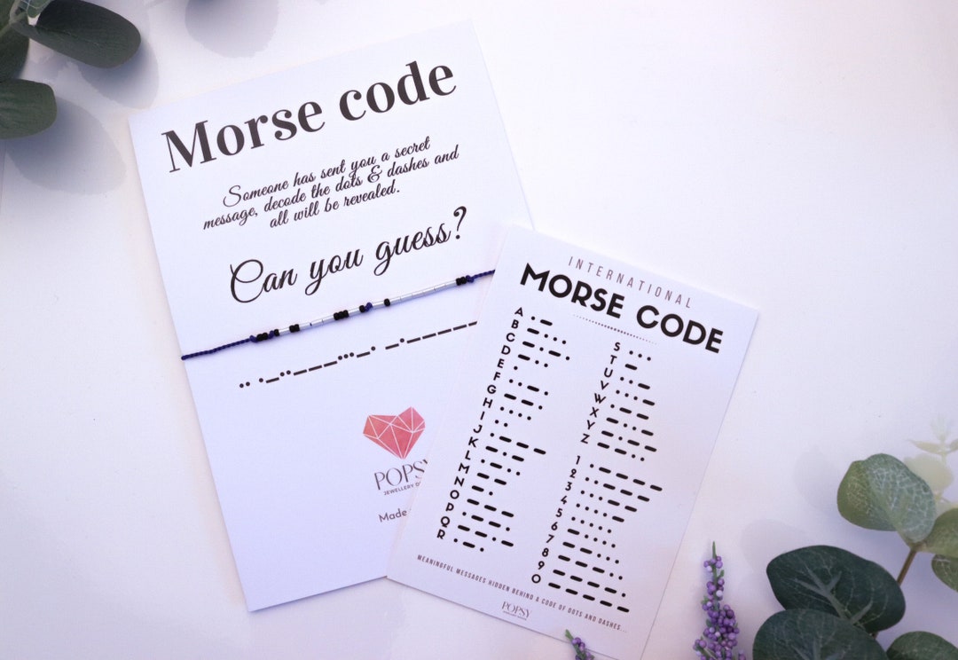 Secret Morse Code Message Bracelet, Guess the Message Custom Morse Code ...