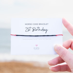 Birthday Milestone Morse Code Bracelet | Custom Morse Code Name ...