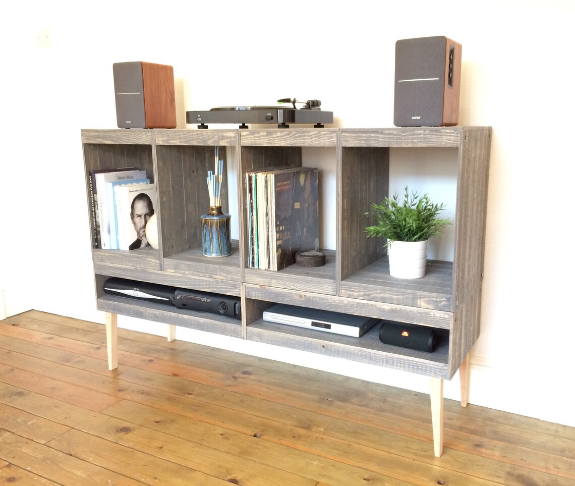 4 2 Box Storage Cabinet Record Player Stand Sideboard TV - Etsy