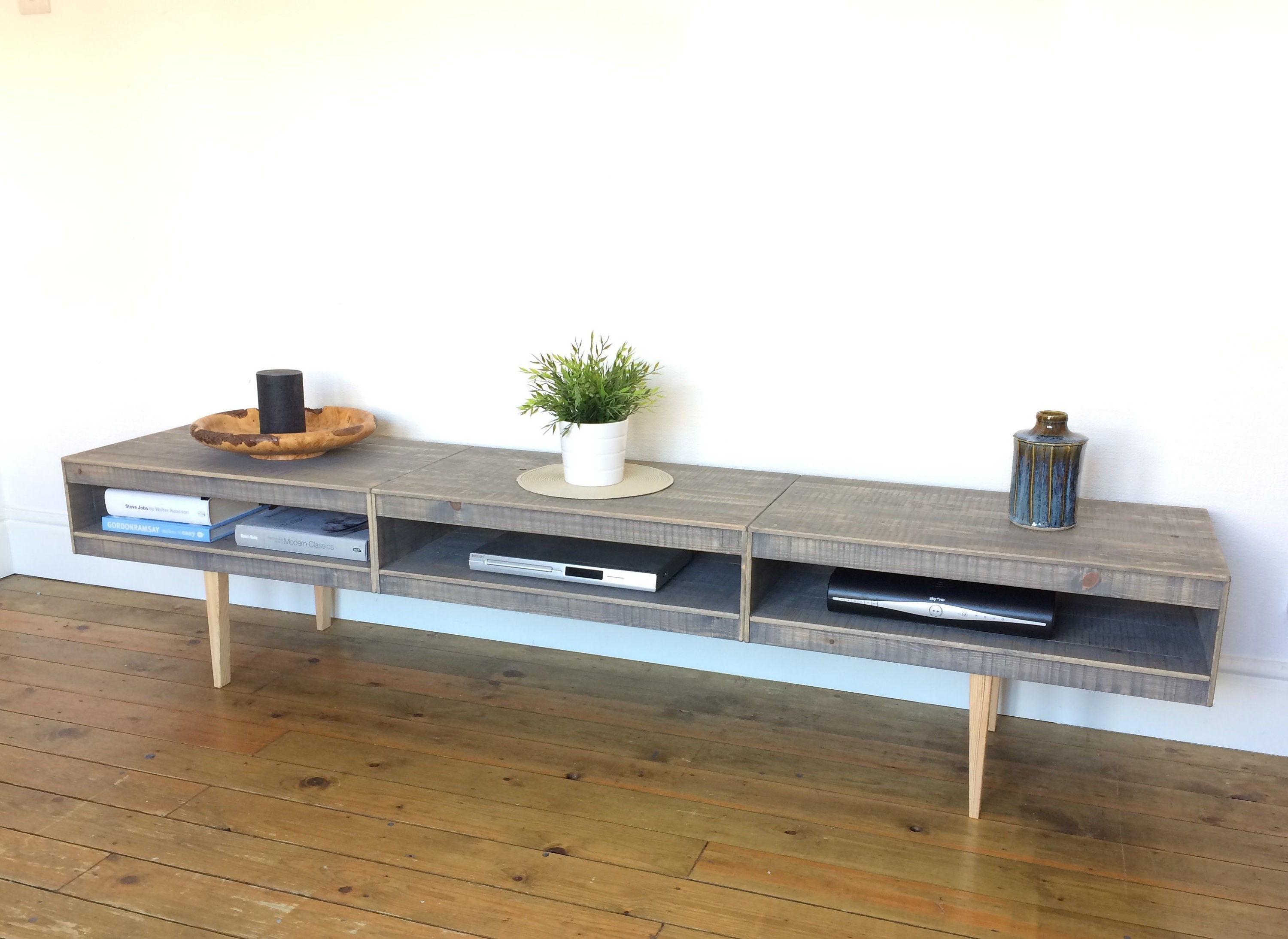 Storage Console Long TV Stand Media Unit - Etsy UK