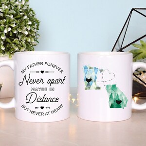 Long Distance Dad Mug Personalized Dad Mug Dad State Mug - Etsy