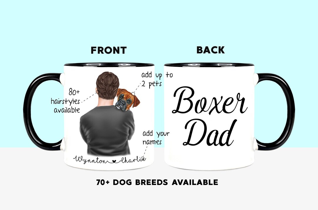 Boxer Gifts Boxer Dad Gift Dog Dad Mug Boxer Mug Boxer Lover - Etsy
